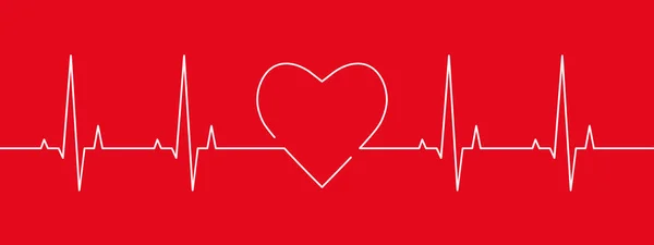 Heartbeat Heart Rate Line Pulse Concept Life Signal Rhythm Red Stock ...
