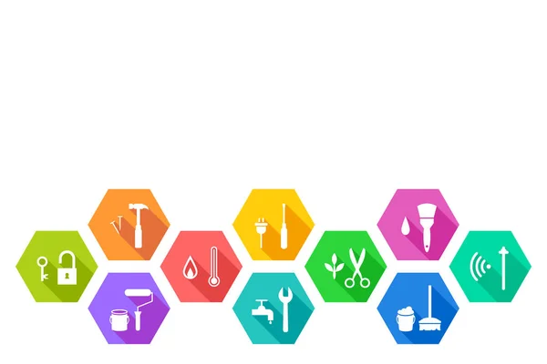 Facilities Management Concept Building Working Tools Extensive Icon Set ...