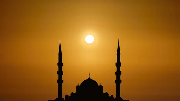 Islamic Background Silhouette Islamic Mosque Tower Background Sunrise ...