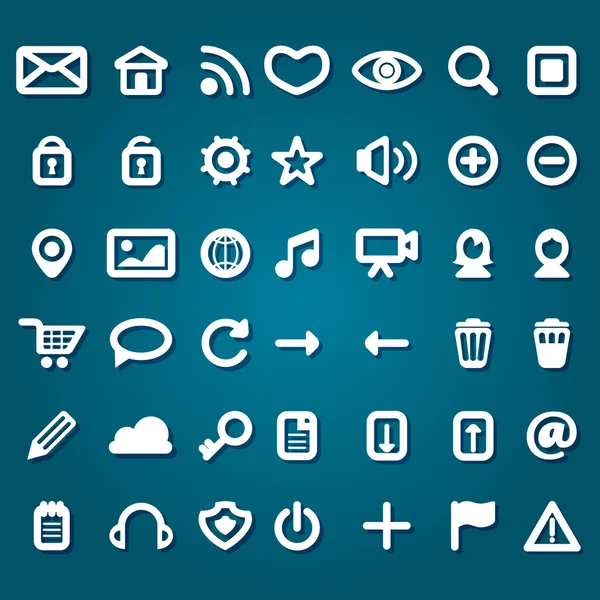 Set of white navigation web icons Stock Vector Image by ©kurka.lukas ...