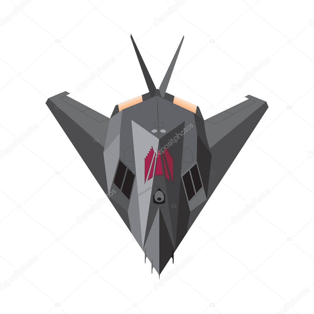 Ilustraci n isom trica detallada de un F-117 Nighthawk Stealth Fighter ...