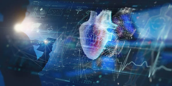 Cardiologist doctor check up report electronic medical record and ...