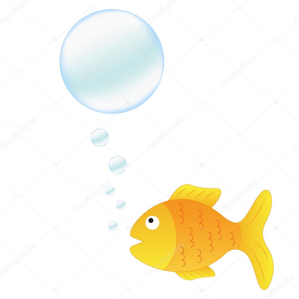 Cartoon Fish Water Bubbles