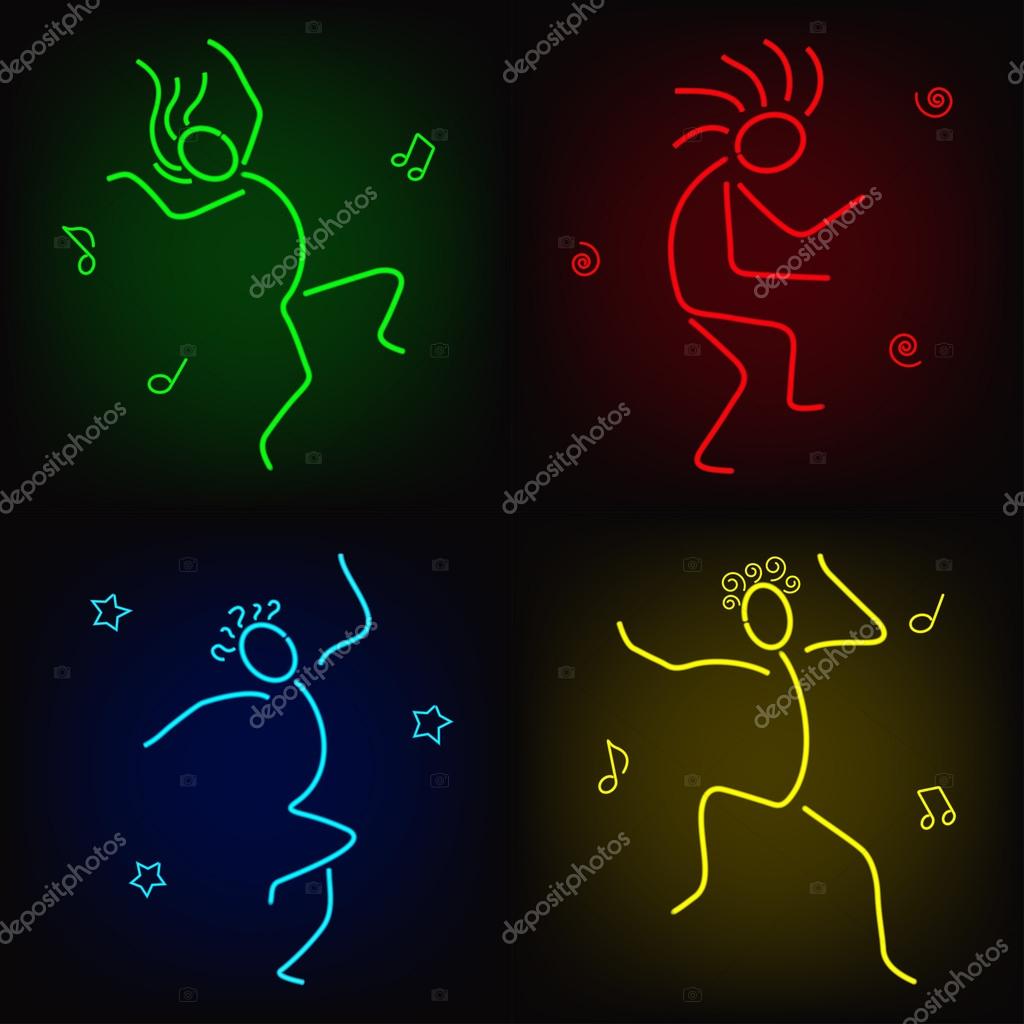 Dancing icons Stock Vector by ©CatChat 43892655