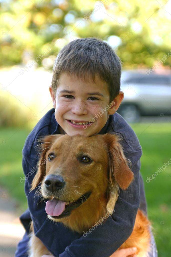 Little Boy and Dog Stock Photo by ©sonyae 40236317