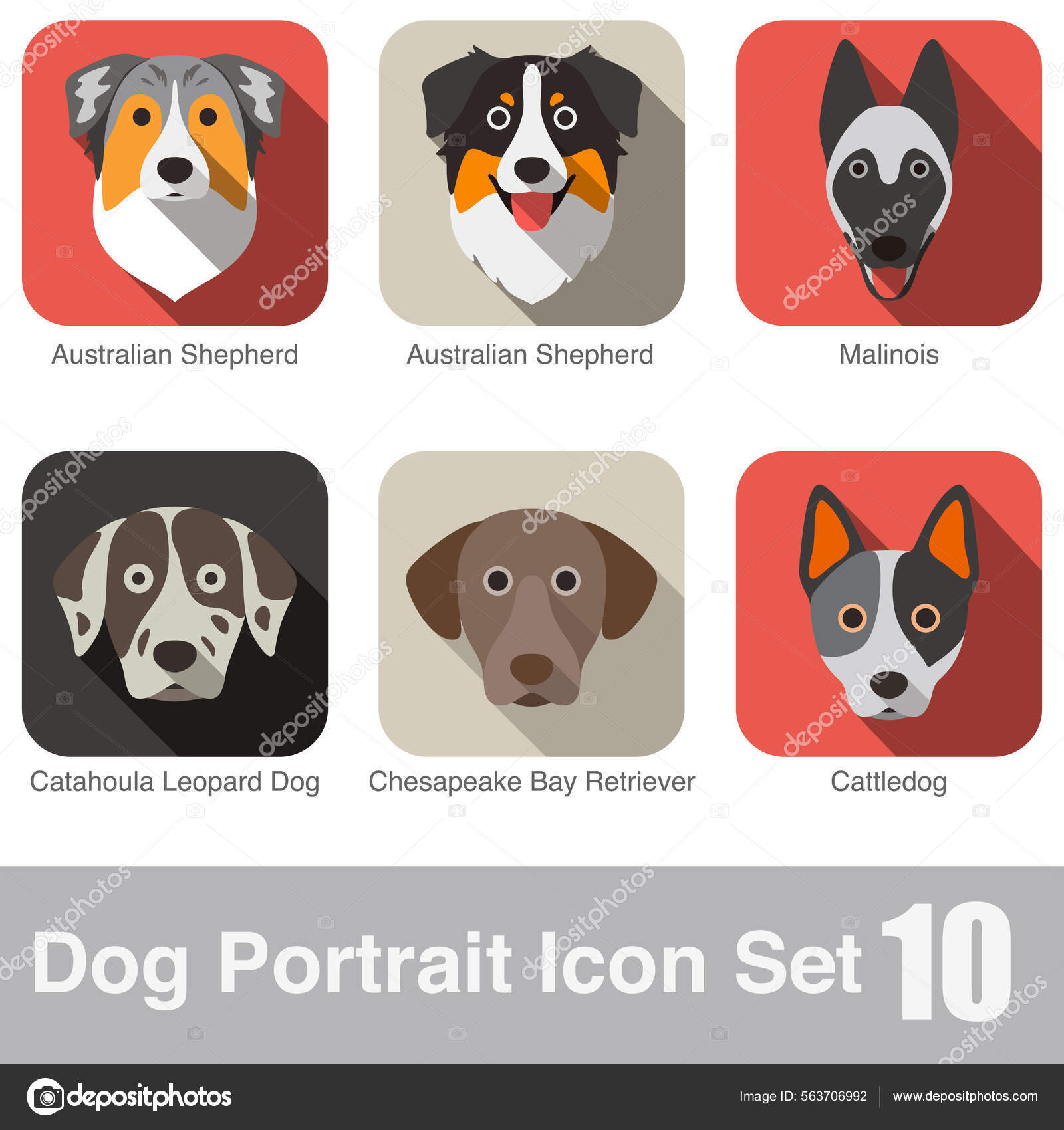 Cartoon Cur Catahoula