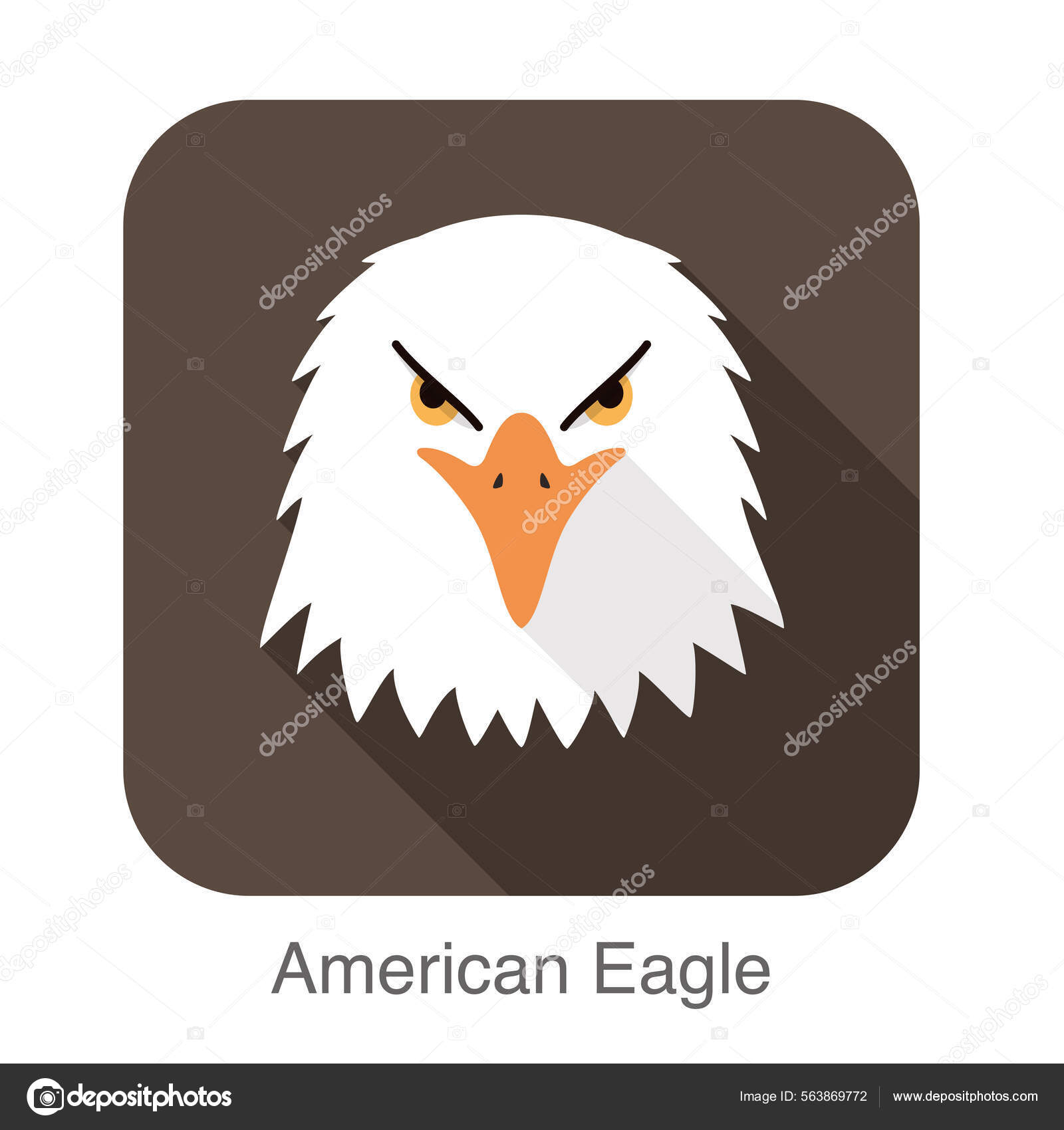Eagle Face Front Vector