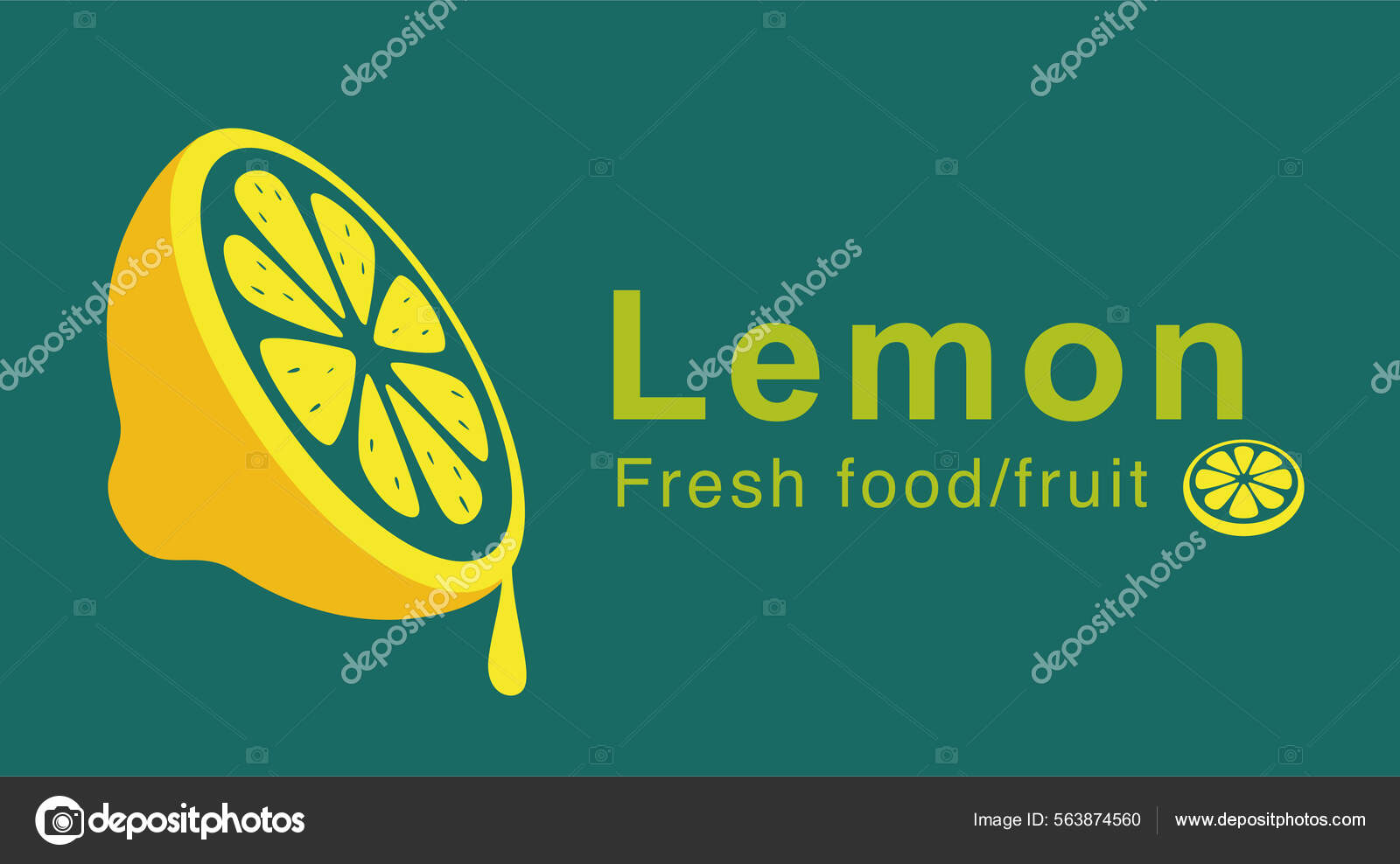 Lemon Slice Dropping Juicy Stock Vector by ©hakule 563874560