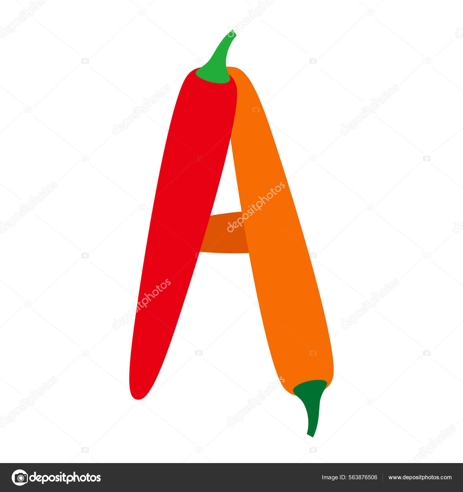 Chili Pepper Alphabet Vector Illustration Stock Vector Image by ©hakule ...