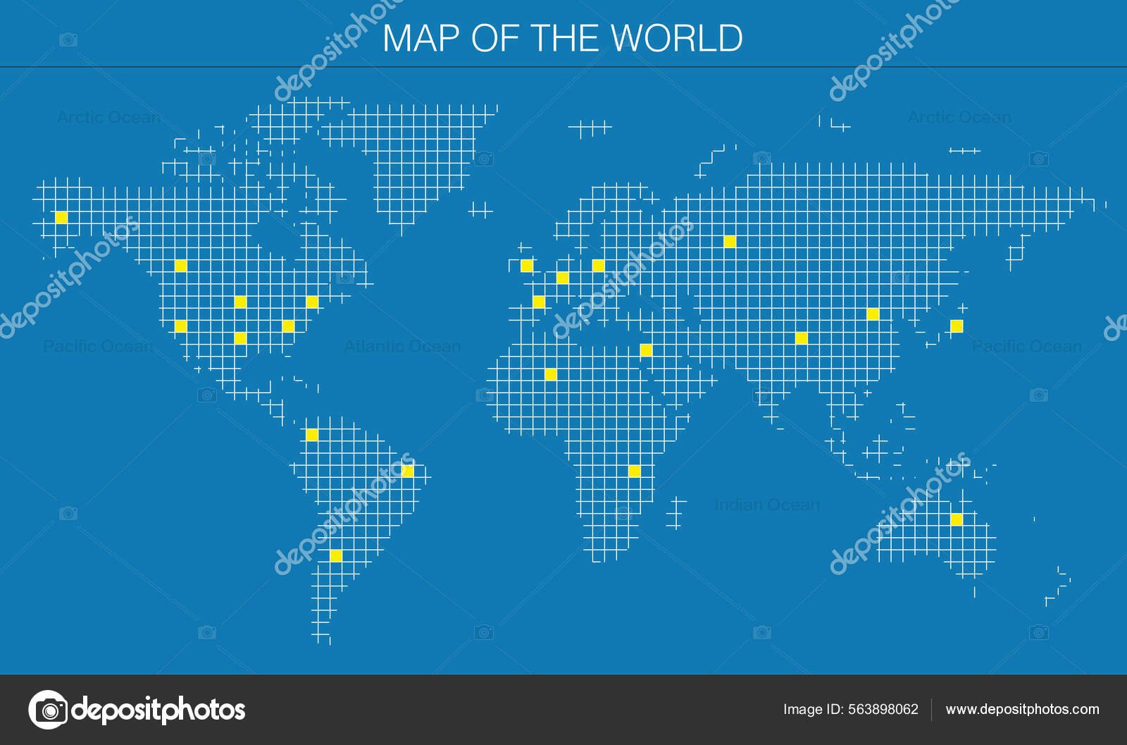 Simple Straight Line Map World Vector Background Stock Vector Image by ...