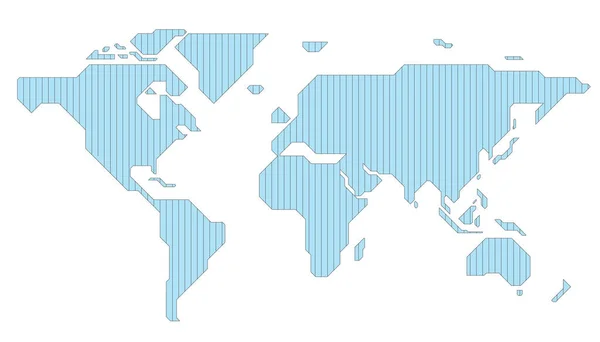 Simple Straight Line Map World Vector Background Stock Vector by ...