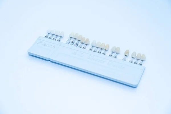 Bleach Shade Guide Comparing Teeth Shades Dental Tools Stock Photo by ...