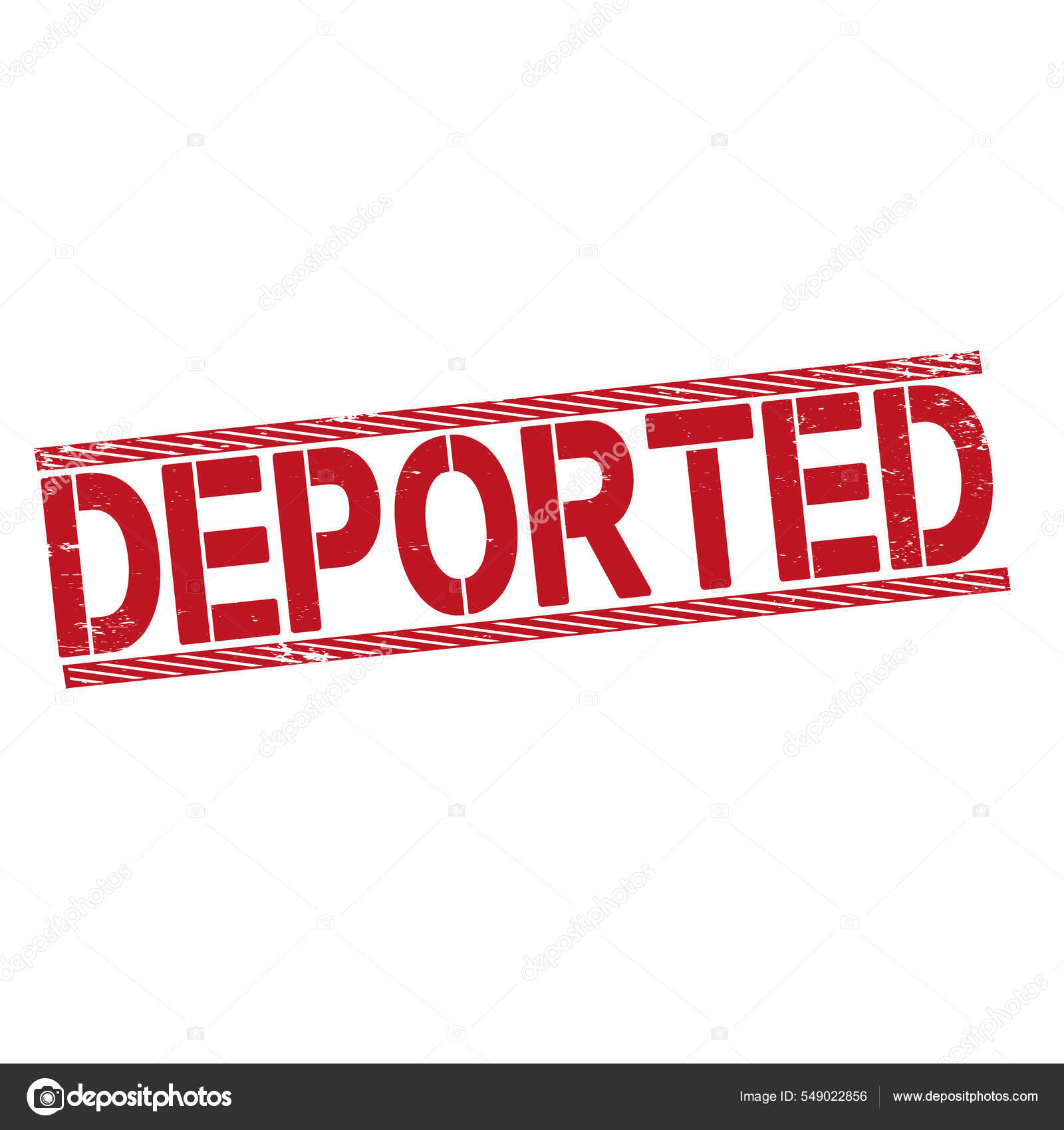 Deported grunge rubber stamp on white background, vector illustration ...