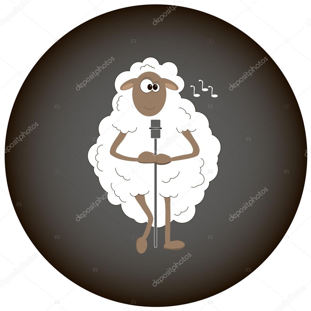 White sheep sings songs Stock Vector Image by ©mirosh17tatyana #34252107
