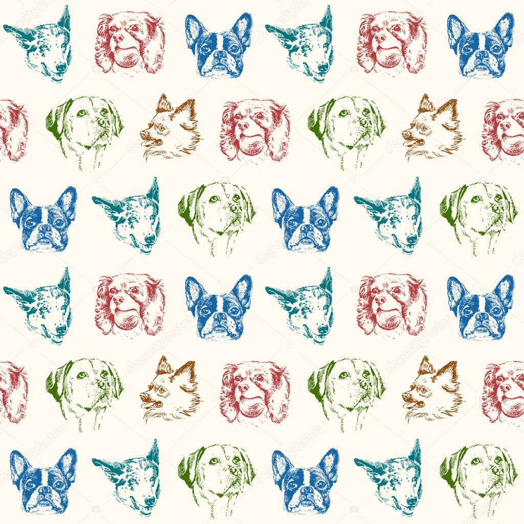 Dogs seamless pattern Stock Vector Image by ©mrs_opossum #44582429