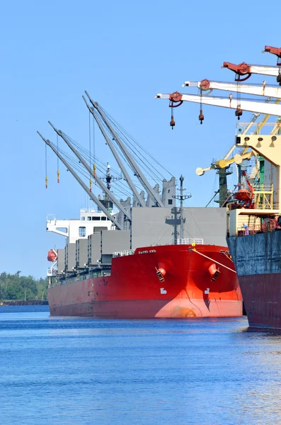 Cargo ships loading in cargo terminal — Stock Photo © alex.stemmer ...
