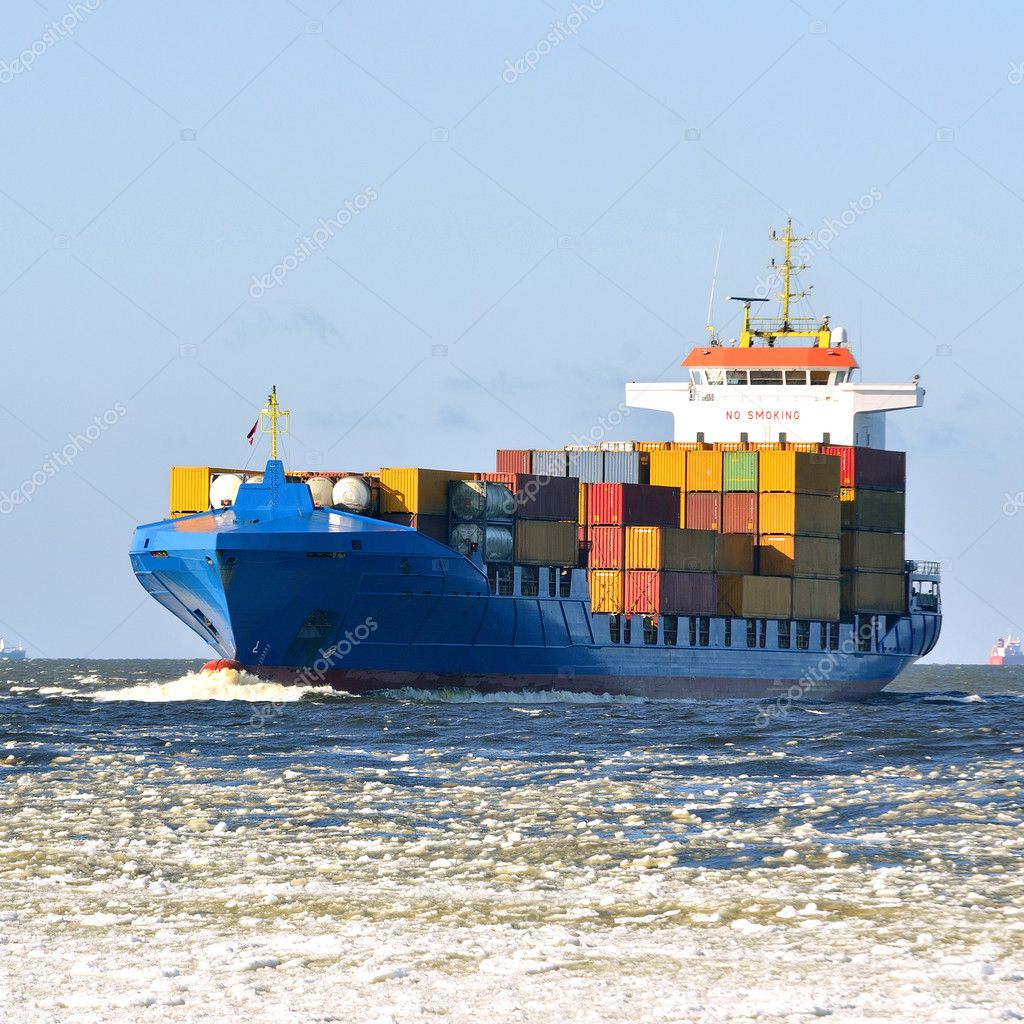 Cargo container ship sailing — Stock Photo © alex.stemmer #32828251