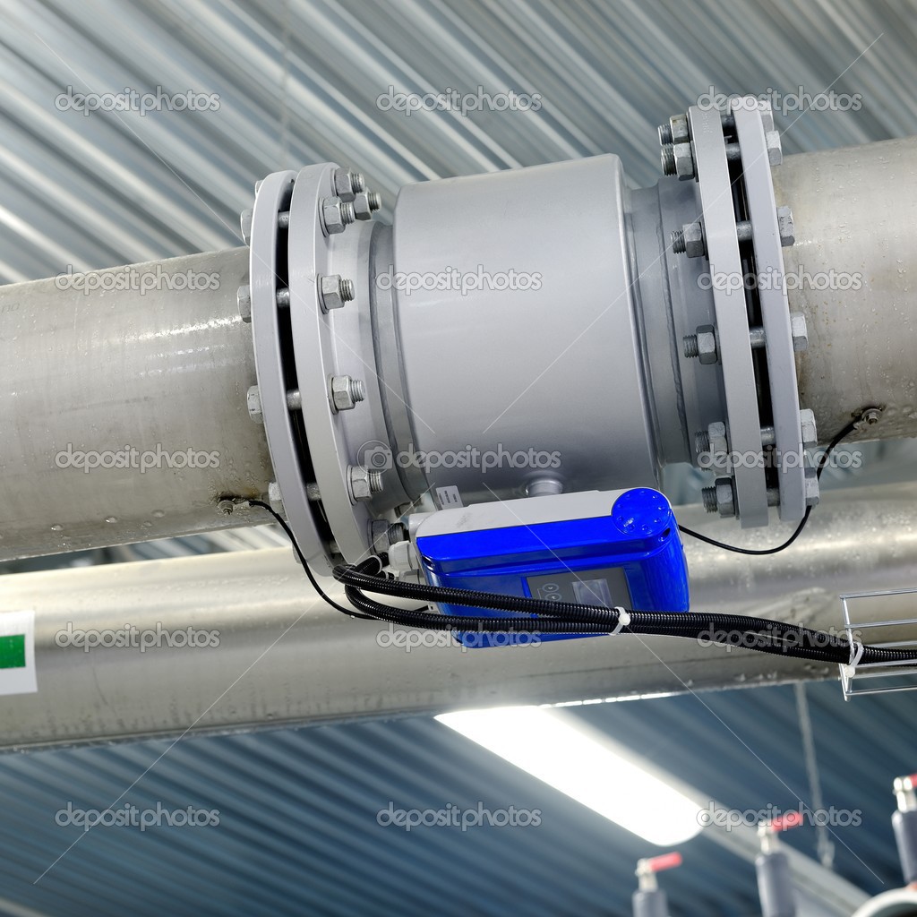 New shiny pipes in industrial boiler room — Stock Photo © alex.stemmer ...