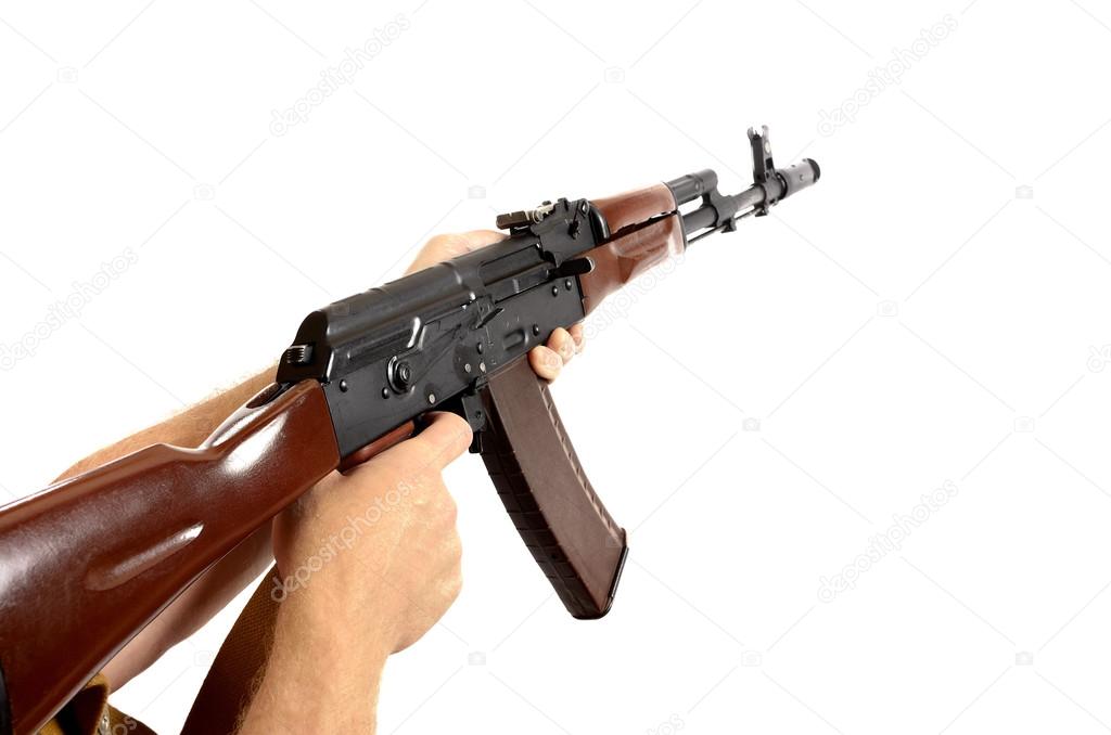 AK-47 machine gun isolated — Stock Photo © alex.stemmer #32833727