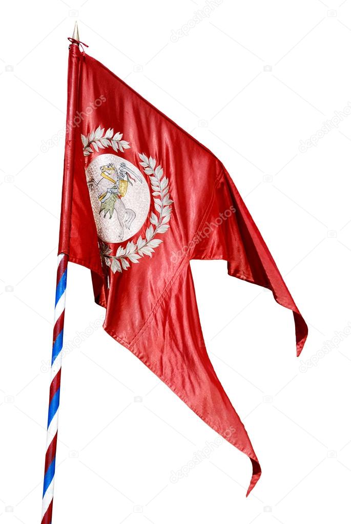 Medieval knight banner in the field Stock Photo by ©alex.stemmer 32837969