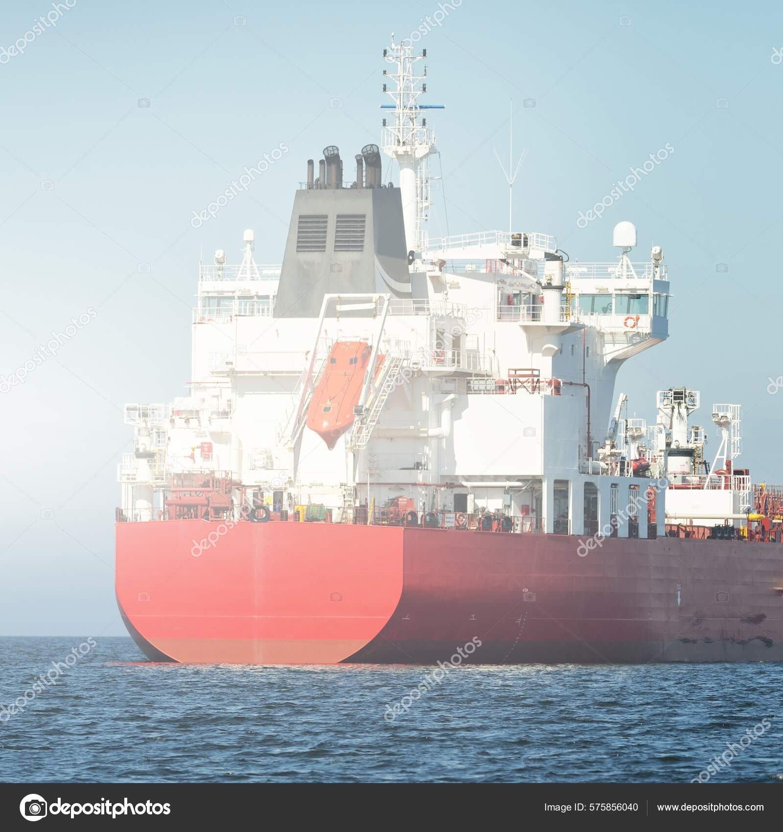 Large Red Cargo Ship Oil Chemical Tanker 184 Meters Length Stock Photo ...
