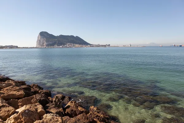 Height of the Rock of Gibraltar about 425 meters - Stock Image - Everypixel