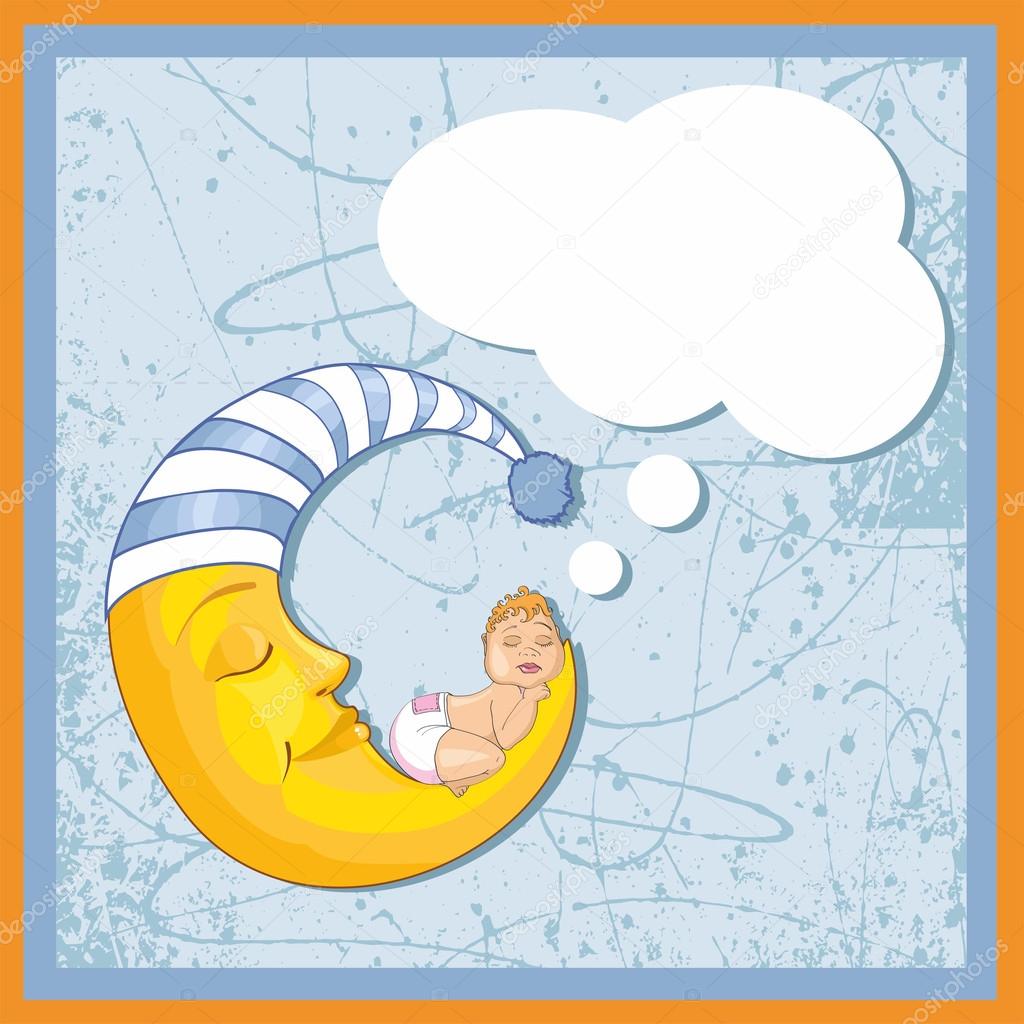 Children's background with the moon Stock Vector Image by ©Son #34344133