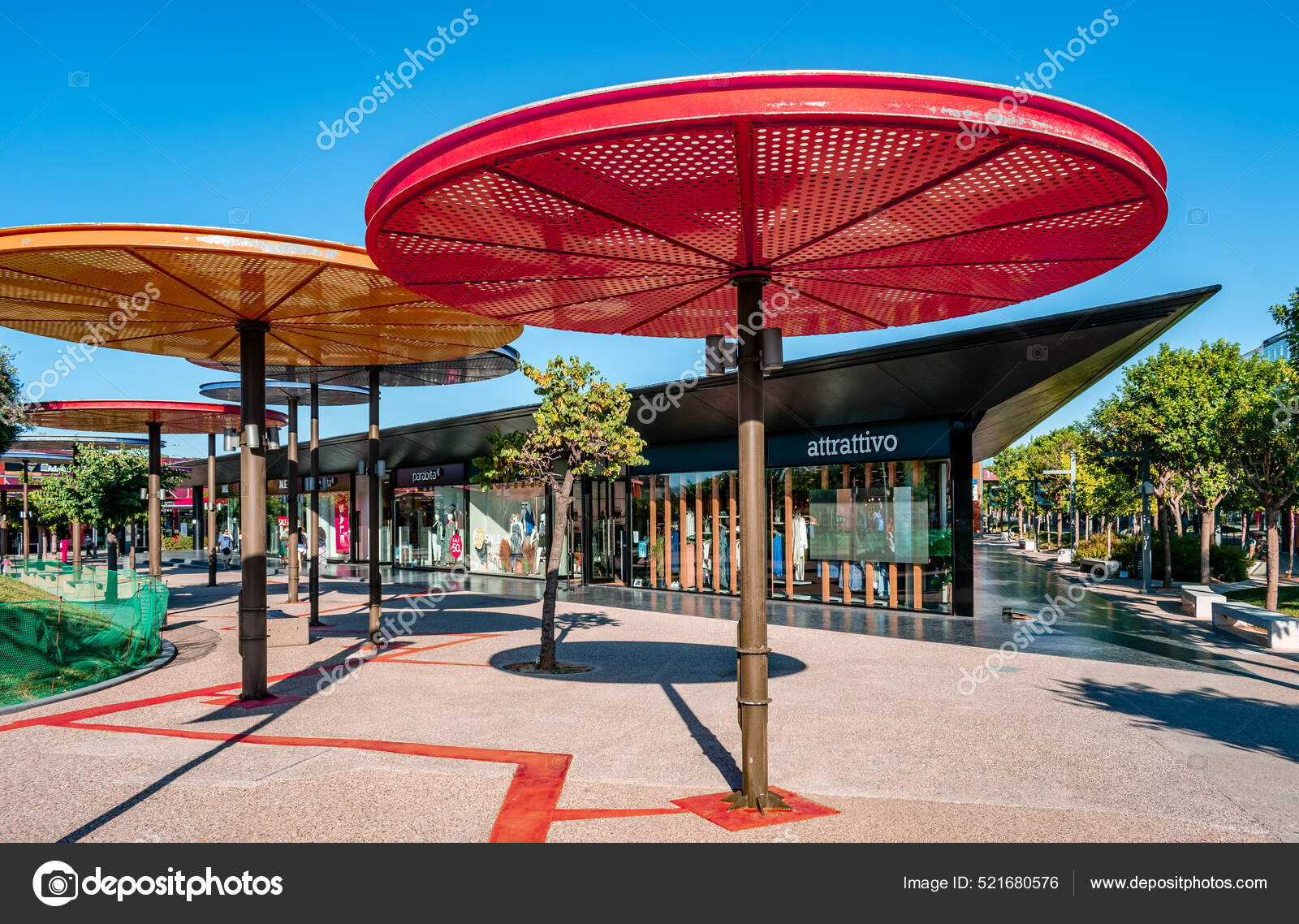 Spata Greece July 2021 Sun Umbrellas Smart Park Largest Retail – Stock ...