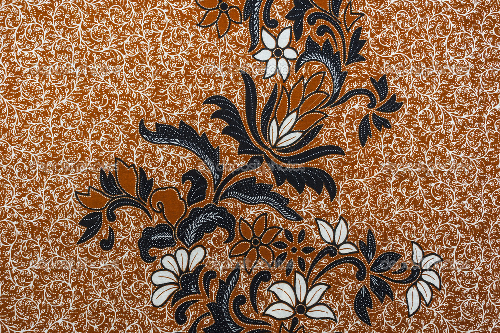 Beautiful Asian Floral Batik Patterns & Motifs Stock Illustration by ...