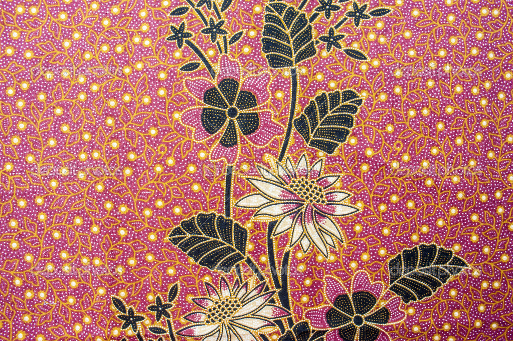 Beautiful Indonesia Floral Batik Patterns Motifs — Stock Photo © #33380681