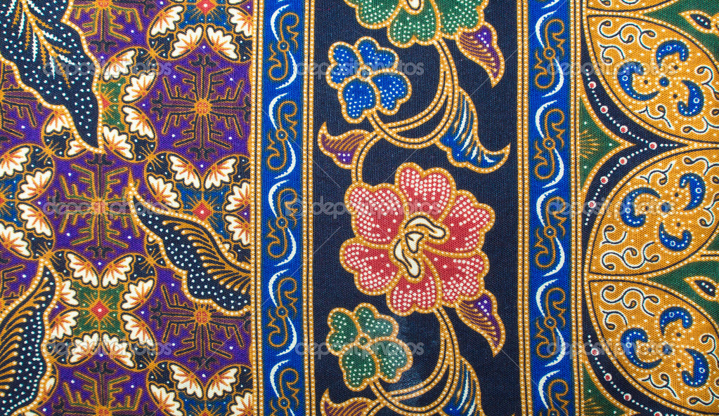 Beautiful Indonesia Floral Batik Patterns & Motifs — Stock Photo ...