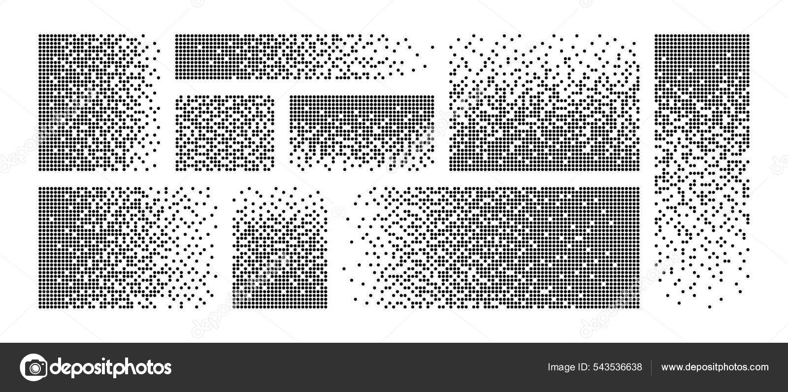 Pixel disintegration background. Decay effect. Dispersed dotted pattern ...