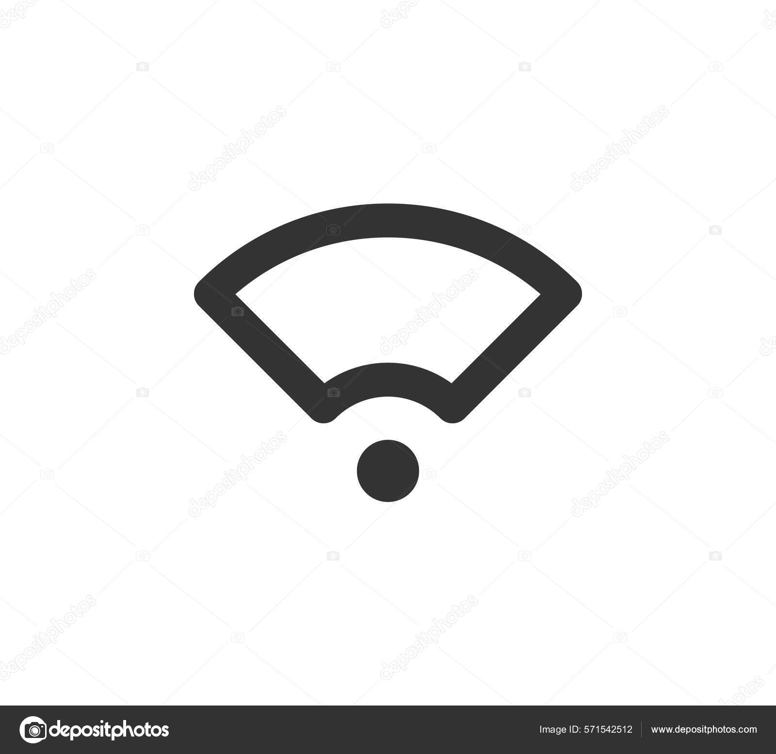 Weak Wi Fi icon. Bad Wifi signal icon. No wireless internet connection ...