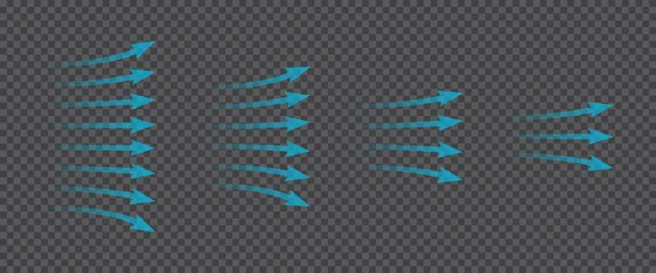 Air Flow Blue Arrows Showing Direction Air Movement Wind Direction ...
