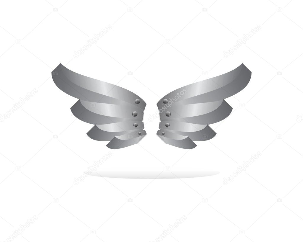 Silver art wing Stock Vector by ©vectorfirst 39485453