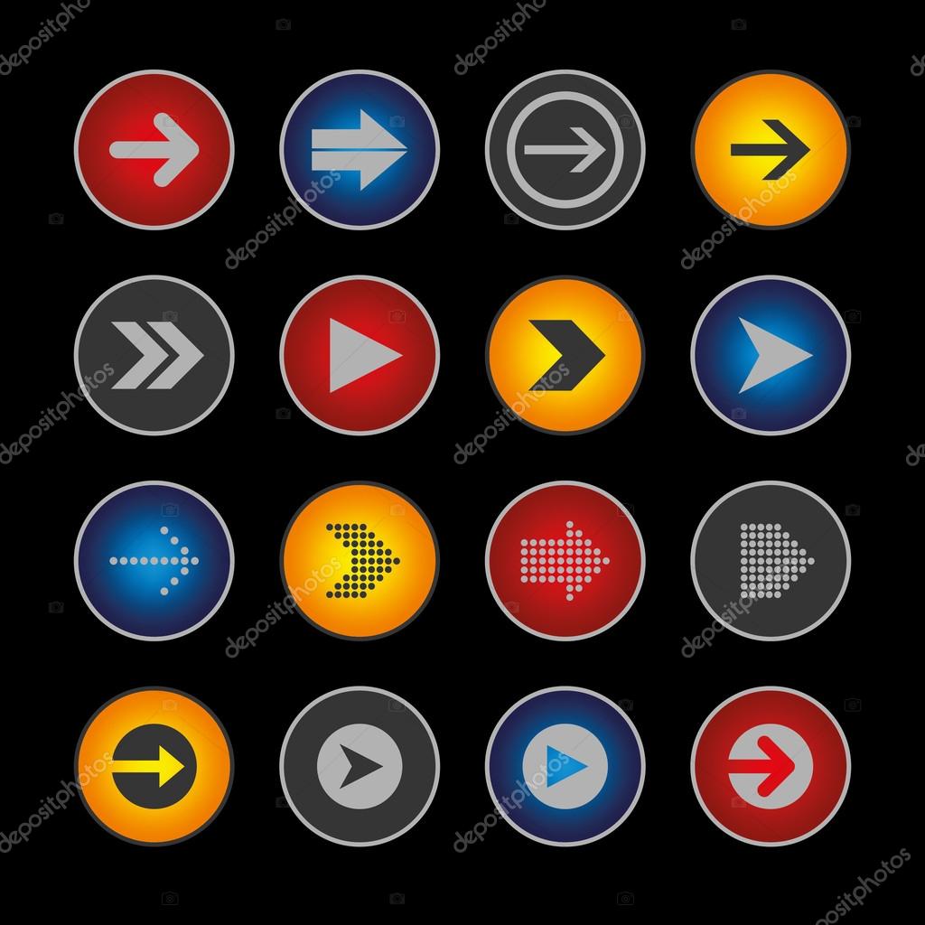 Juego de botones de flecha Vector de stock #45215517 de ©vectorfirst