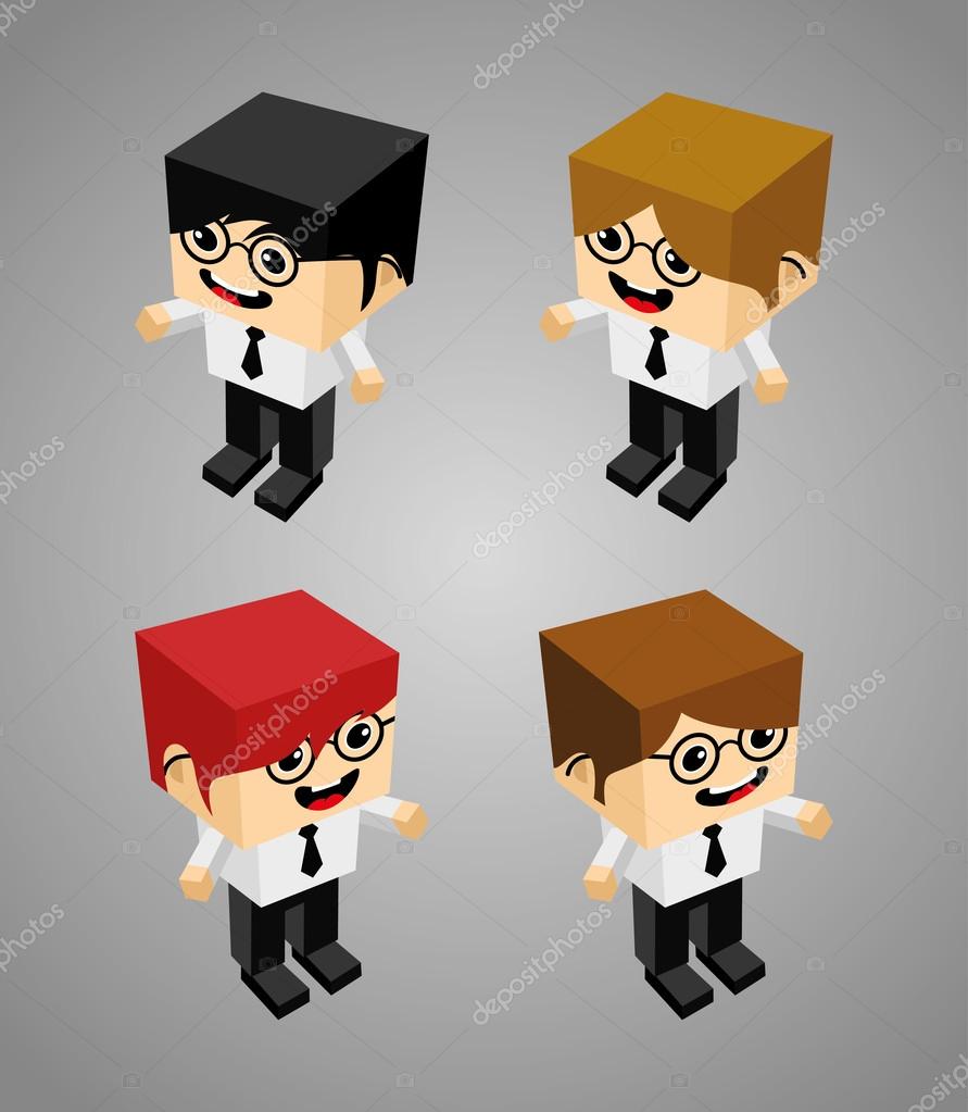Cartoon Character Set Stock Illustration by ©vectorfirst #45215803