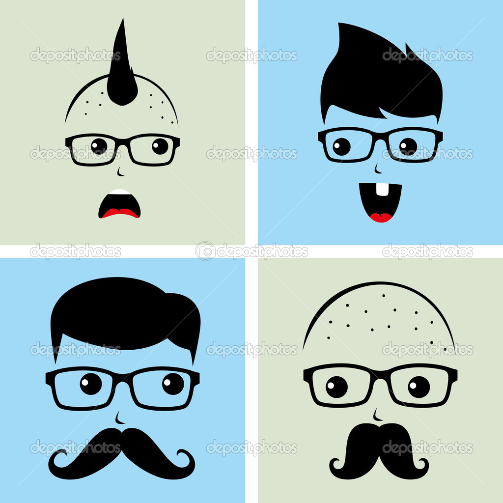 Geek and nerd man avatar — Stock Vector © vectorfirst #45577209