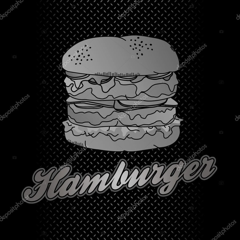 Etiqueta de hamburguesa Vector de stock #45604701 de ©vectorfirst