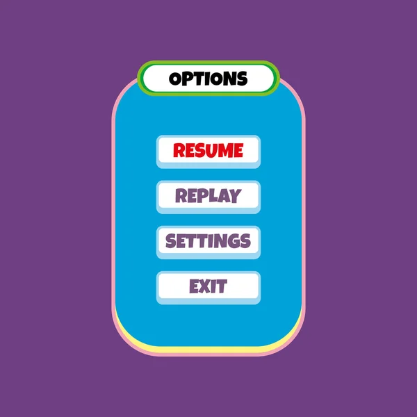 Game menu template — Stock Vector © vectorfirst #49079481