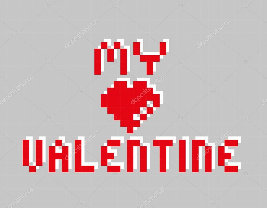Valentine pixel art theme Stock Vector Image by ©vectorfirst #49076495