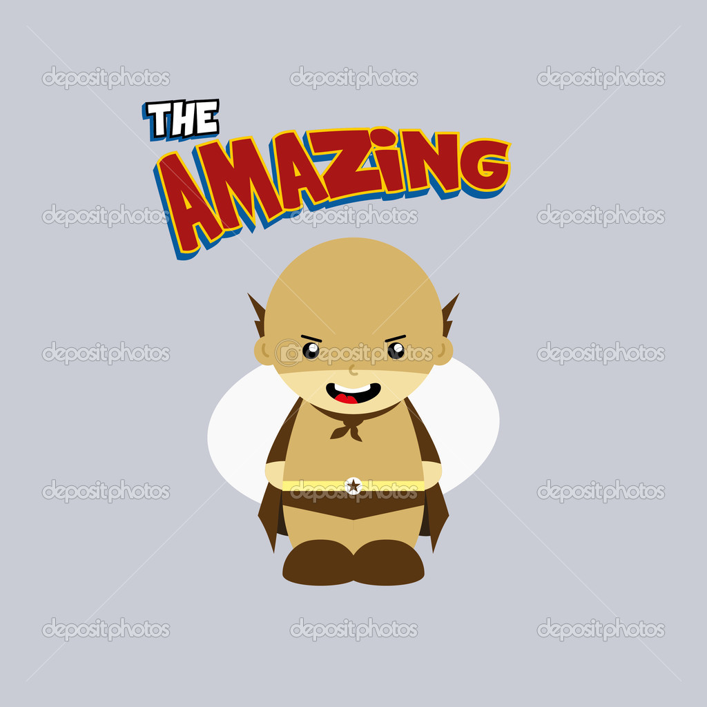 Amazing cartoon hero Stock Vector by ©vectorfirst 49078189