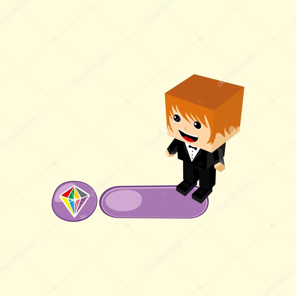 Cartoon character block Stock Vector Image by ©vectorfirst #49079617