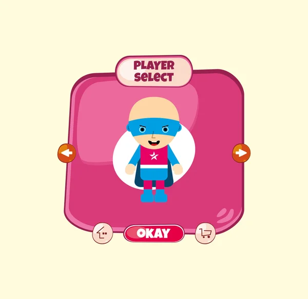 Player select menu — Stock Vector © vectorfirst #49080083