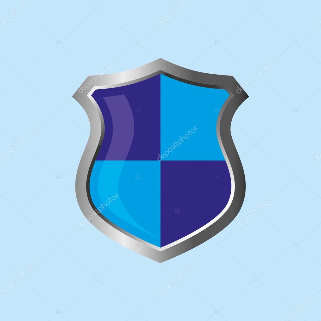 Blue Blank Shield Logo