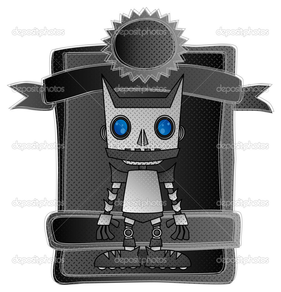 Robot label cat Stock Vector Image by ©vectorfirst #51298721