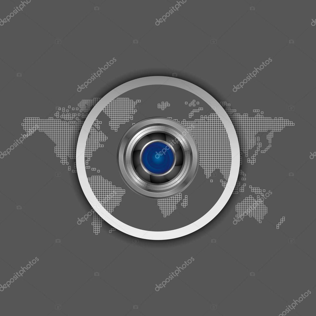 Pixel map button shutter lens Stock Vector Image by ©vectorfirst #51302899