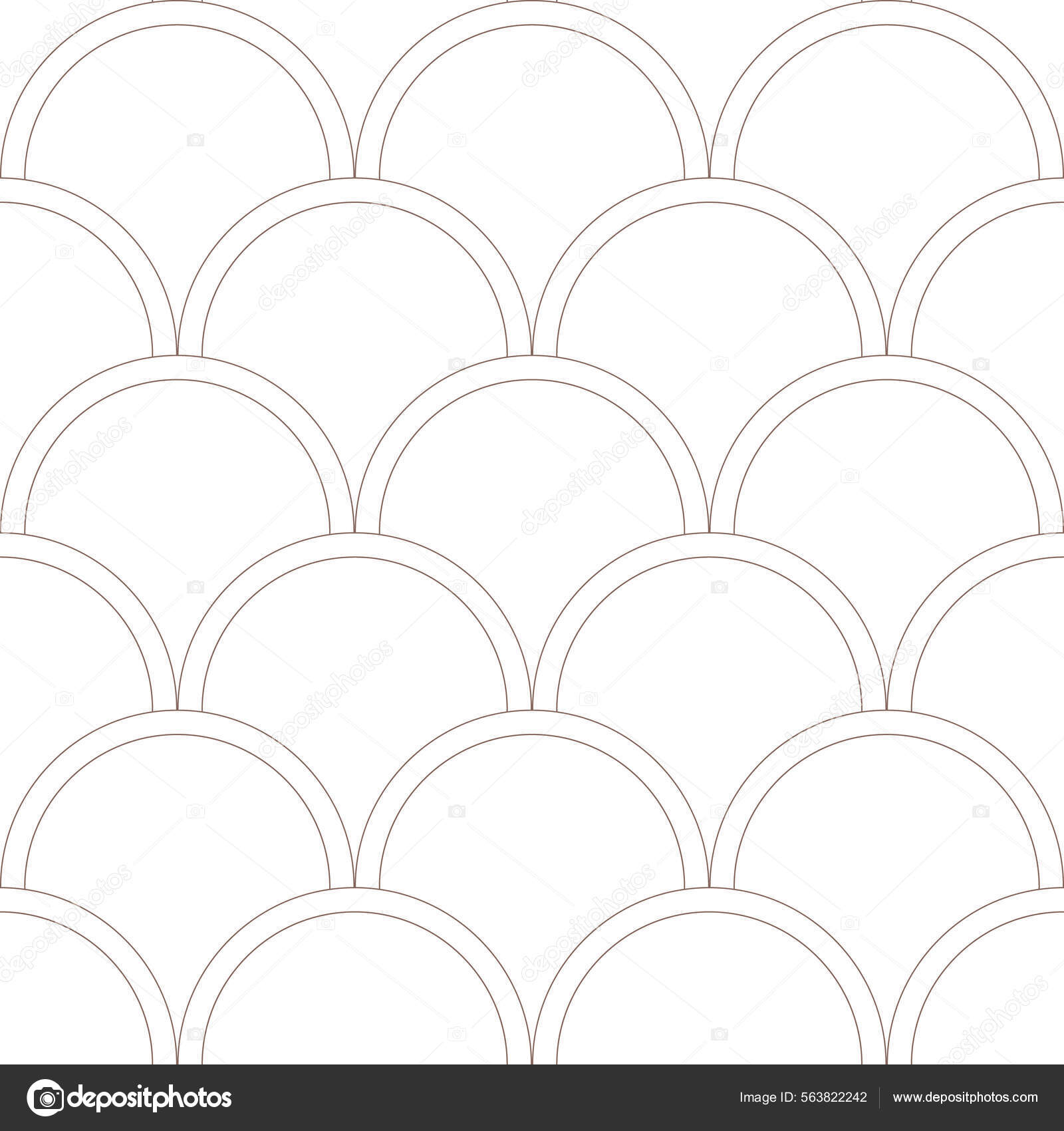 White Geometric Fish Scale Pattern Seamless Repeat Background ...