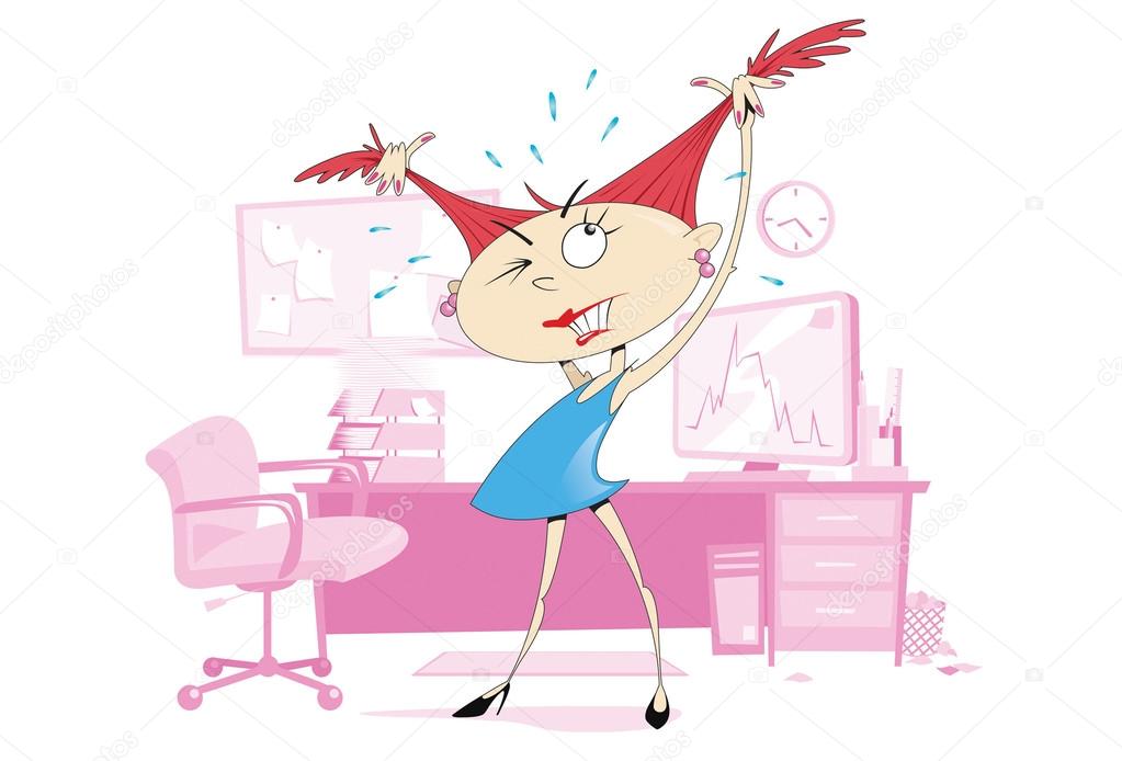 Computer User Frustration Clipart