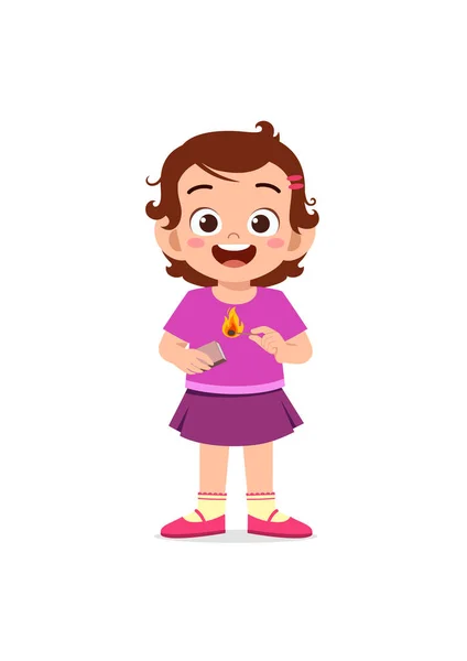 Cute Little Girl Stand Give Salute Pose Stock Vector Image by ...